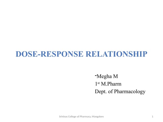 Dose response relationship | PPTX