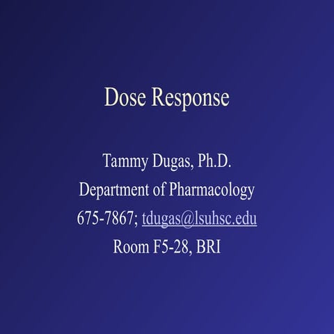 Dose Response curve .powerpoint slides | PPT