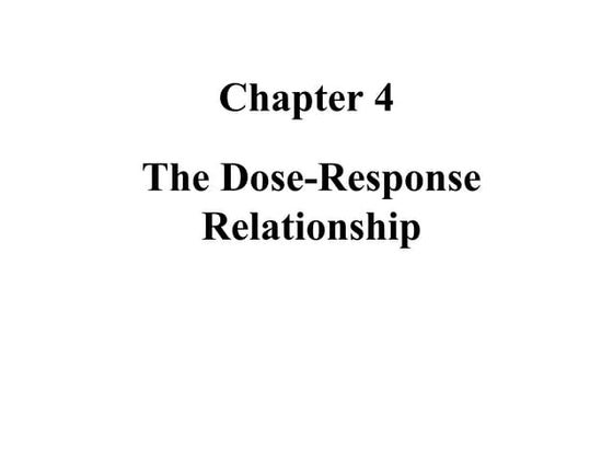 DRUG RESPONSE LD50, ED50 AND THERAPEUTIC INDEX- | PPT