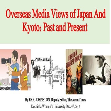 Overseas Media Views of Japan and Kyoto: Past and Present | PPT