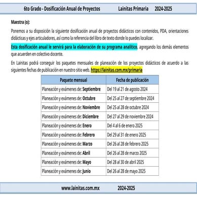 6to Grado - Dosificación Anual con Contenidos y PDA (2025-2026).pdf