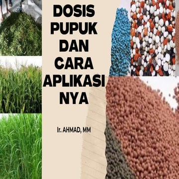 Dosis Pupuk dan Aplikasinya Dalam Mendukung Hijauan Pakan Ternak | PPT