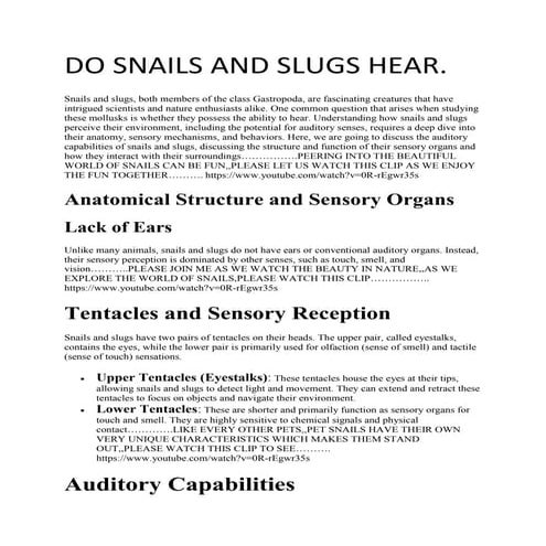 DO SNAILS CRAWL OR SLITHER.EXPLAIN WITH EVIDENCE. | DOCX