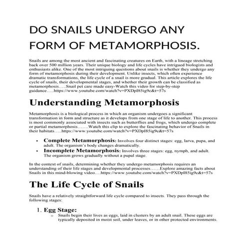 DO SNAILS CRAWL OR SLITHER.EXPLAIN WITH EVIDENCE. | DOCX