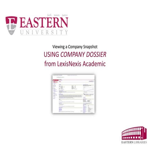 USING COMPANY DOSSIER | PPTX