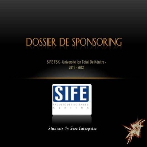 Dossier de sponsoring SIFE FSK | PDF