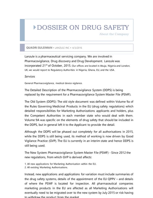 MODULE 1 OVERVIEW OF DRUG SAFETY JUNE 25.pptx