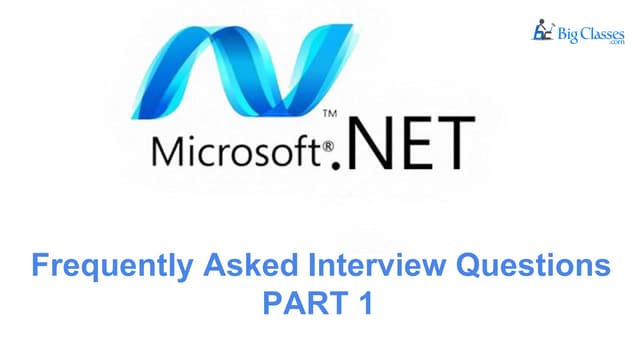 Dot Net Interview Questions And Answers Part I Ppt 1803