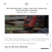 Dot Peen Marking - Fungsi, Jenis dan Contoh Dot Peen Marking di ...