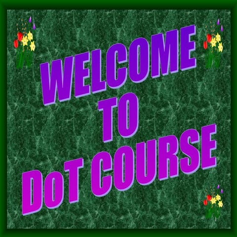 DoT-PP Slides.ppt dot course ppt for trainer | PPT