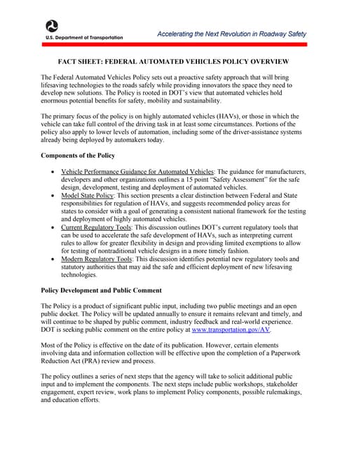 NHTSA informational powerpoint | PPT