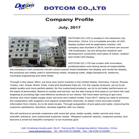 Dotcom company profile | PDF