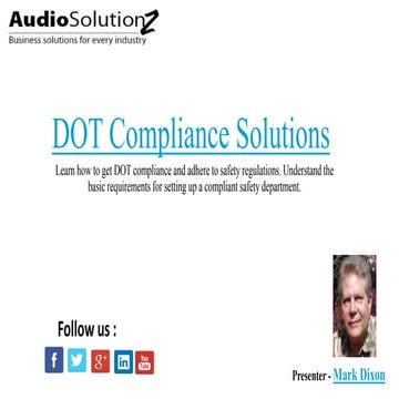 DOT Compliance Solutions | PPTX