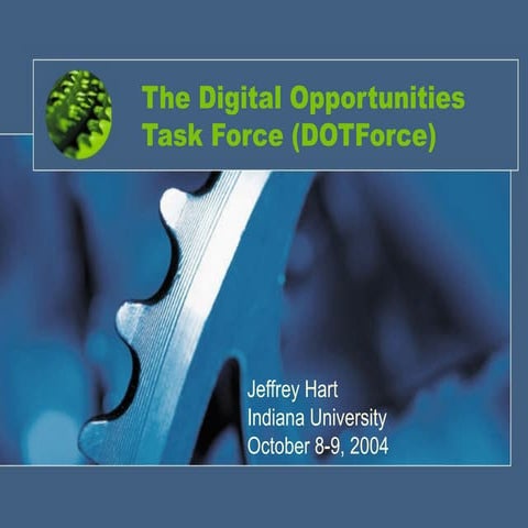 The Digital Opportunities Taskforce: How to Govern the Internet | PPT