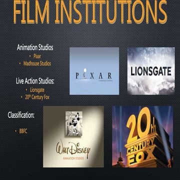 Film Institutions | PPTX
