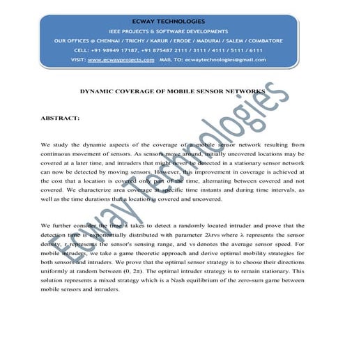 wireless sensor network,mobile networking | PDF