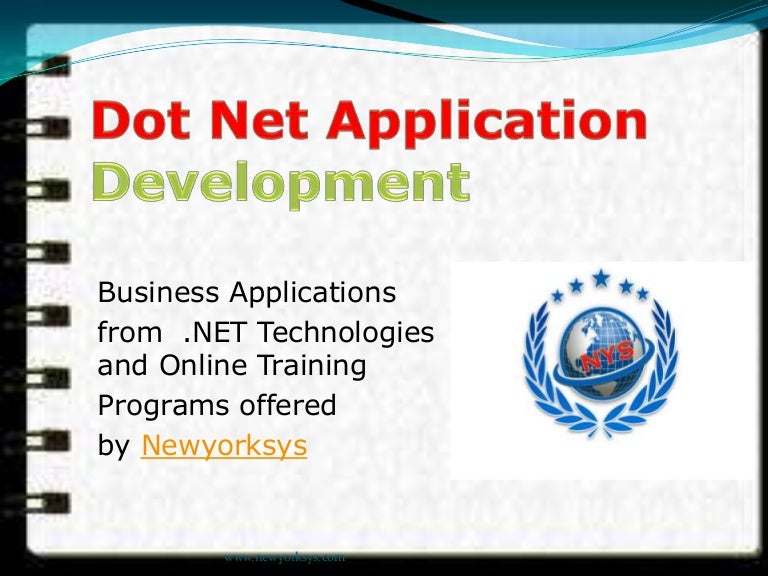 Dot Net Application Development An Overview And Online Training Pro 4408