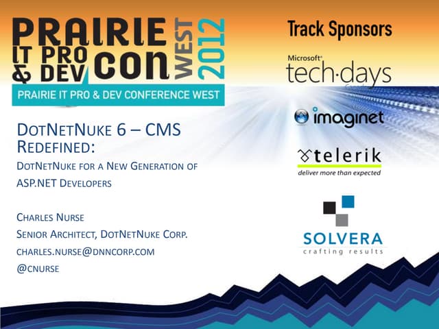 DotNetNuke – CMS redefined | PPT DotNetNuke – CMS redefined | PPT