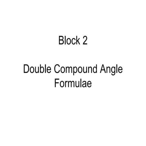 Double compound angle formulae | PPT