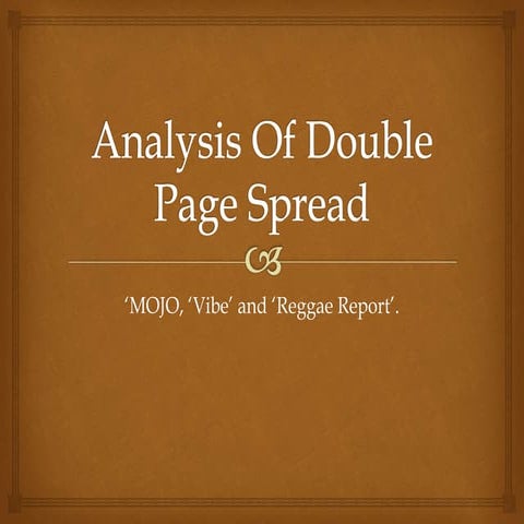 Double page spread analysis: Music Magazine | PPTX