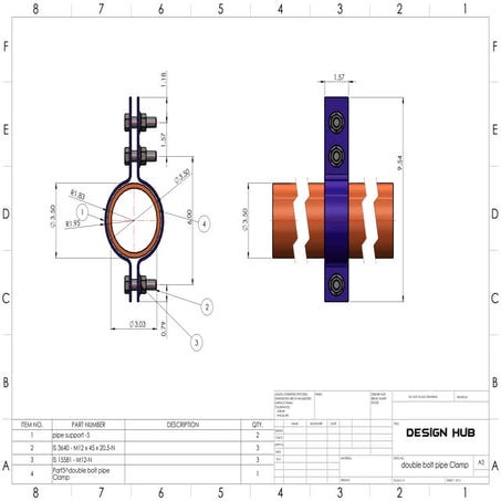 Double bolt pipe clamp | PDF