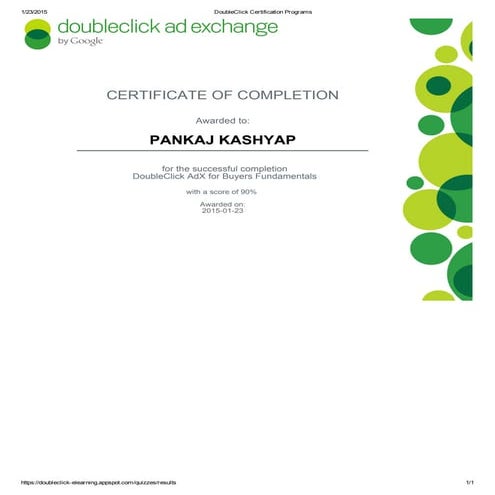 Double click certification adbuyerexchange | PDF