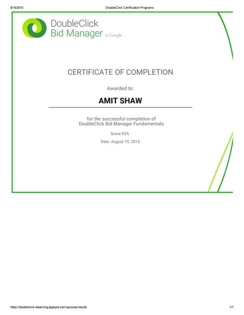 DBM Mobile Fundamental Certification | PDF