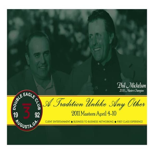 Double Eagle Club And The Masters | PDF