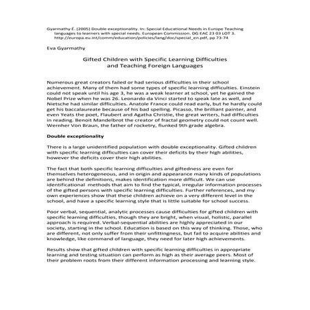 Double exceptional gifted | PDF
