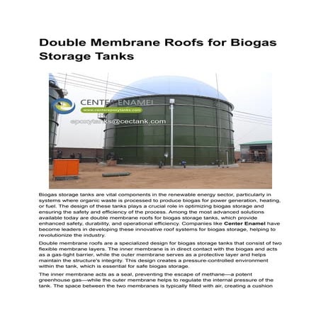 Double Membrane Roofs for Biogas Storage Tanks.docx