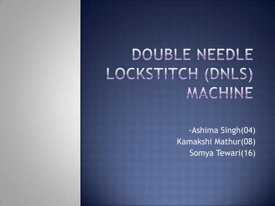 Feed mechanism of sewing Machine | PPT