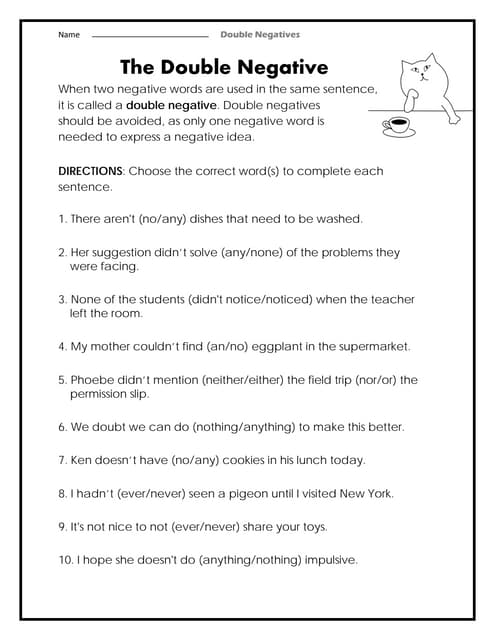 Double negatives 1 | DOC