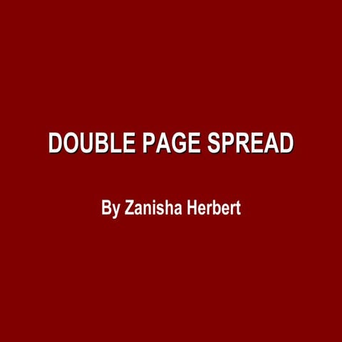 Double page spread | PPT