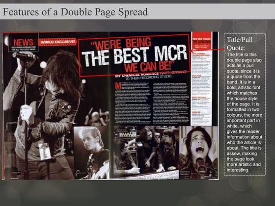 Key terms of a magazine front cover | PPT