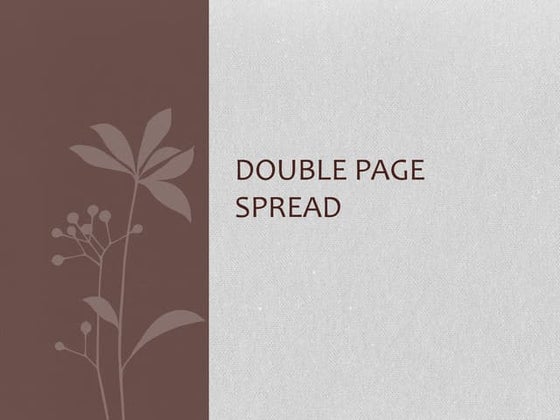 Conventions of a double page spread | DOCX
