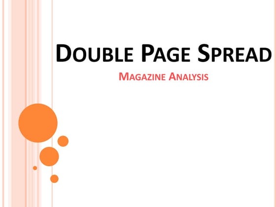 Codes and conventions of a double spread page | PPT