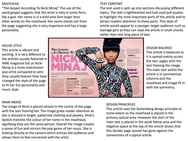 Analysis of Magazine Double Page Spreads | PPTX