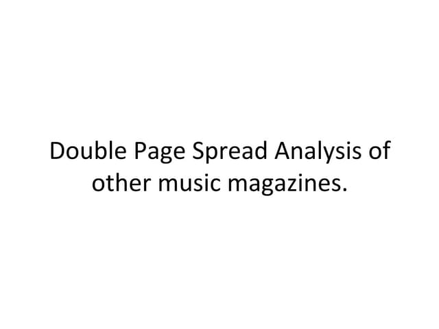 Music magazines - double page spreads | PPTX