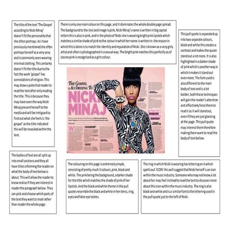 Double page spread analysis | PPT