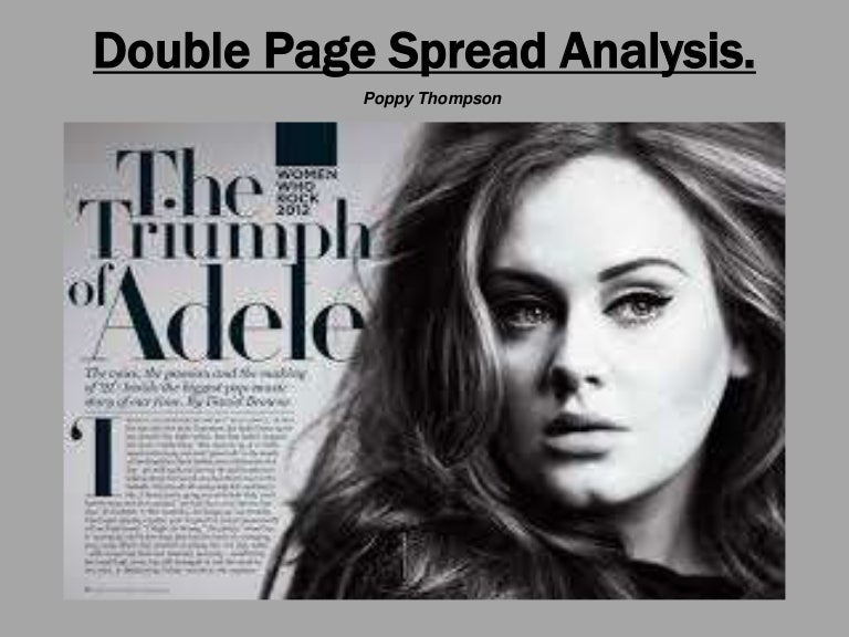 Double page spread analysis music magazine