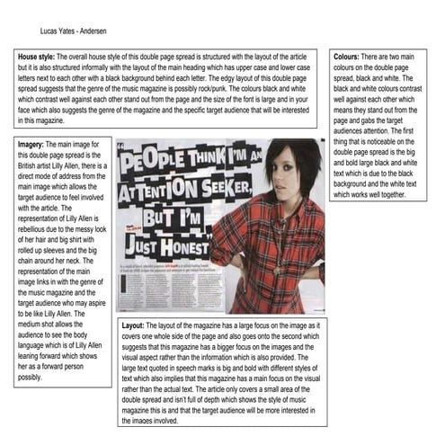Noel gallagher double page analysis | DOCX
