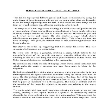 Double page spread analysis usher | PDF