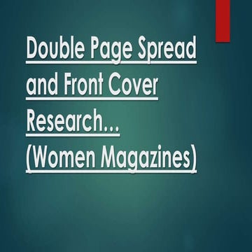 Double page spread and front cover research | PPTX