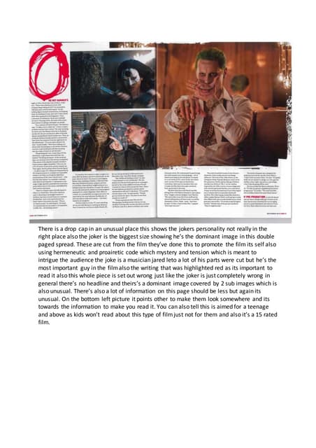 Empire Magazine Double Page Spread Textual Analysis | DOCX | Genres