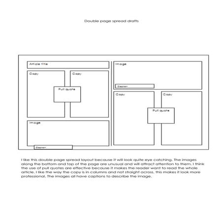 Planning: double page spread drafts | DOCX