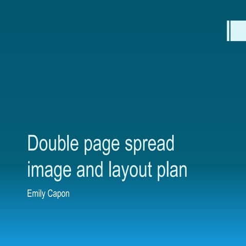 Double page spread image and layout plan | PPT