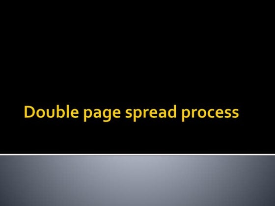 Double page spread review | PPT