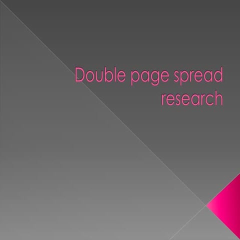 Magazine analysis double page spread | PPTX