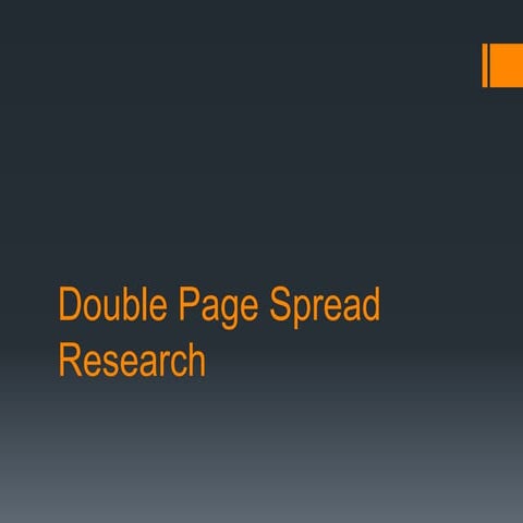 Task 3c Double Page Spread Own Magazine Analysis | PPTX