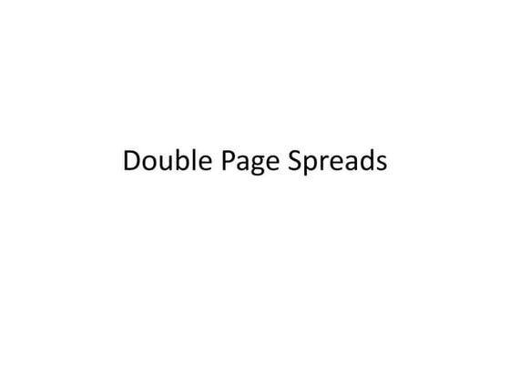 Double Page Spread Research | PPT